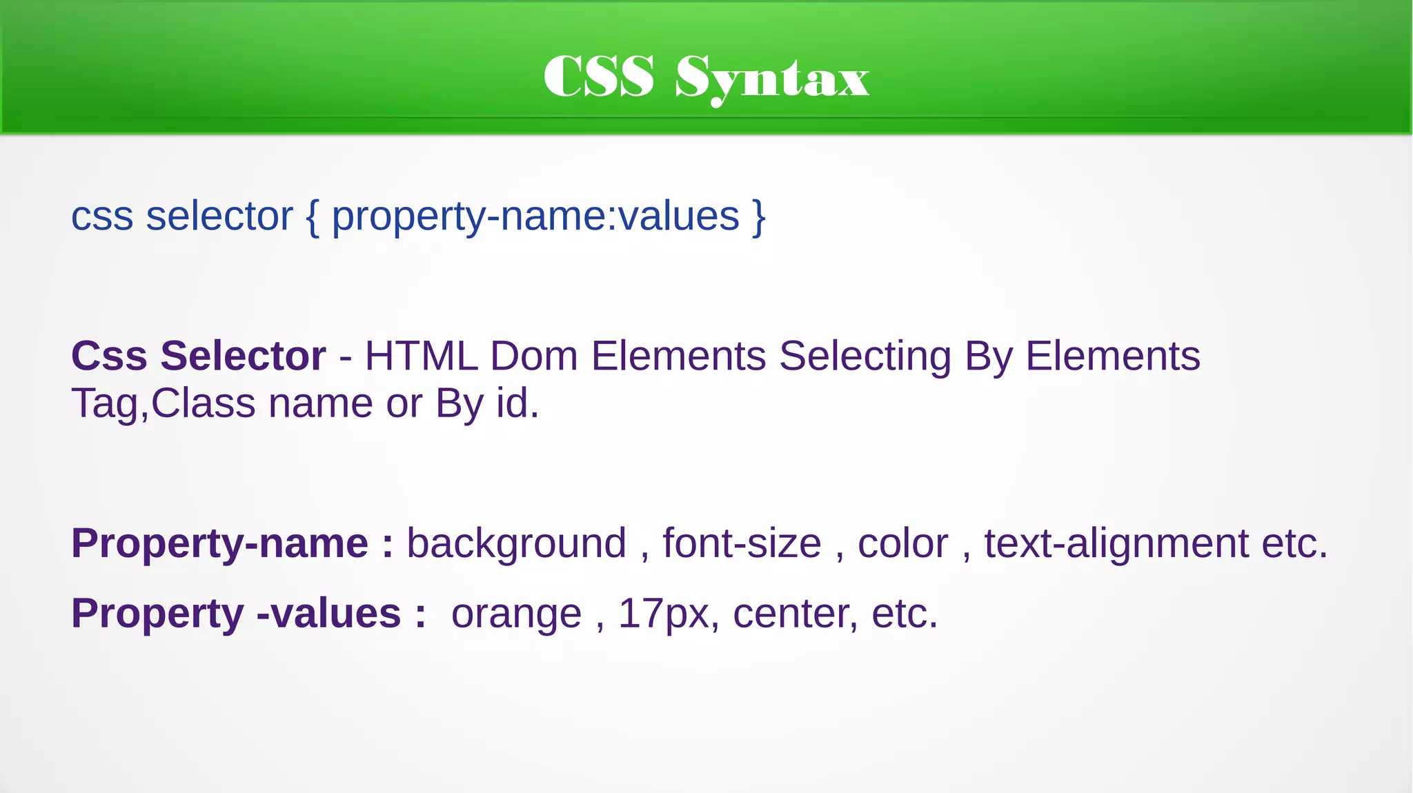 Css Basics Ppt