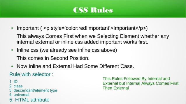 CSS Basics | PPT CSS Basics | PPT