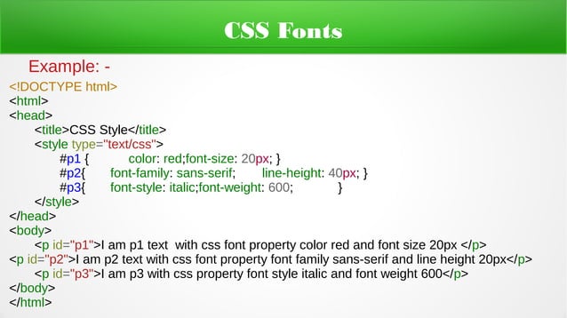 CSS Basics | ODP | Web Design and HTML | Internet