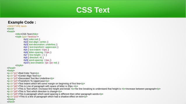 CSS Basics | ODP | Web Design and HTML | Internet