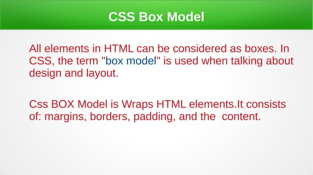 CSS Basics | ODP | Web Design and HTML | Internet