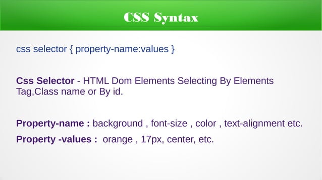 CSS Basics | ODP | Web Design and HTML | Internet