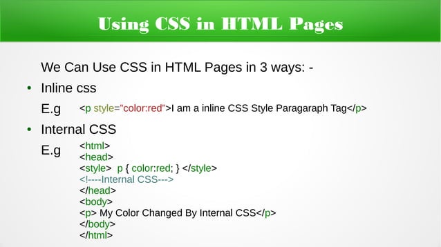 CSS Basics | ODP | Web Design and HTML | Internet