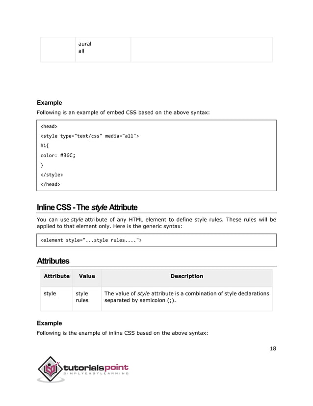 Css Tutorial Pdf