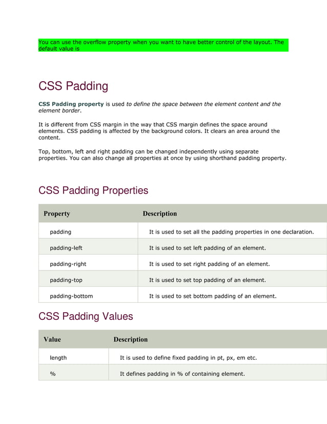 CSS Tutorial For Basic Students Studying | PDF