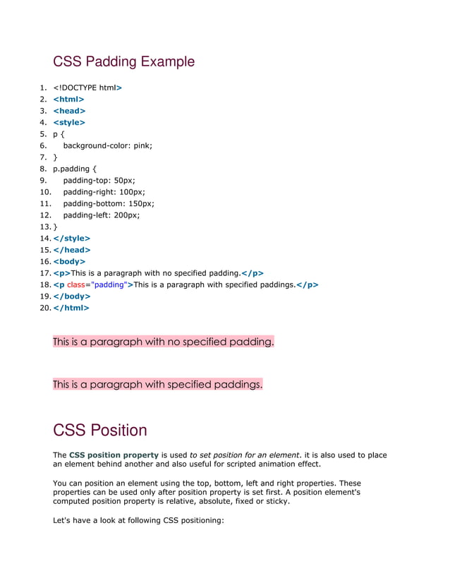 CSS Tutorial For Basic Students Studying | PDF