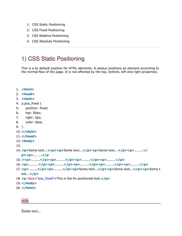CSS Tutorial For Basic Students Studying | PDF