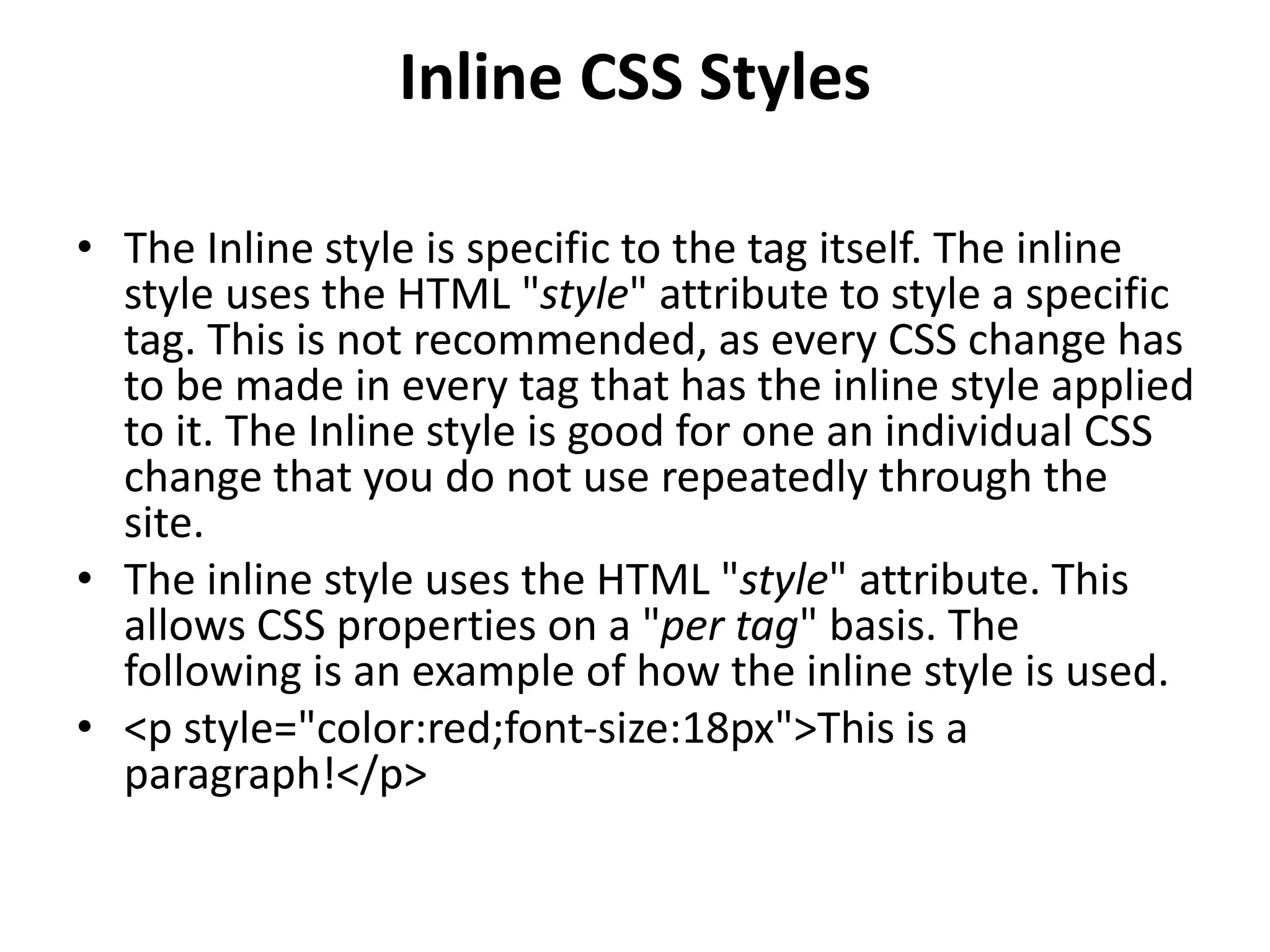 Css types internal, external and inline (1) | PPT Css types internal, external and inline (1) | PPT