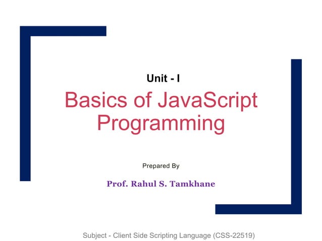 Css Unit I Basics Of Javascript Programming Pdf 3225