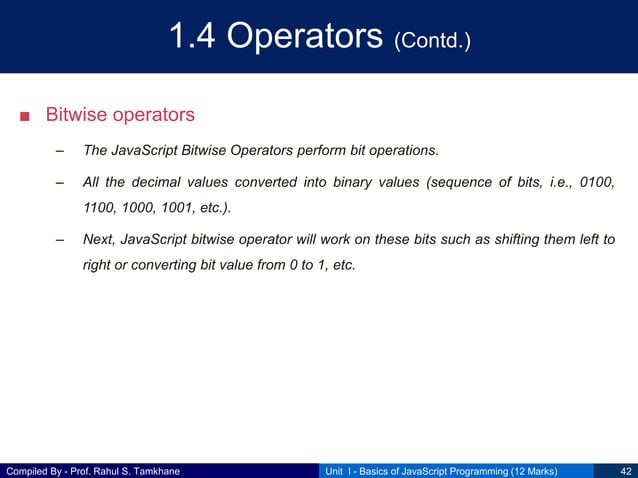 CSS Unit I - Basics of JavaScript Programming | PDF