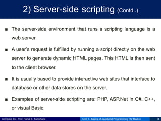 CSS Unit I - Basics of JavaScript Programming | PPT