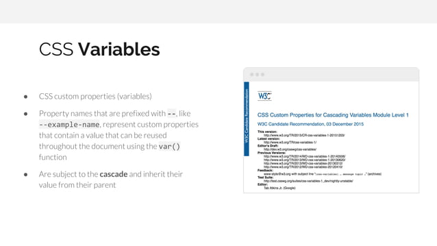 CSS Variables — Native reusable custom properties | PPT CSS Variables — Native reusable custom properties | PPT