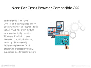 CSS With Feature Detection for Cross Browser Compatibility | PPTX | Web Development | Internet