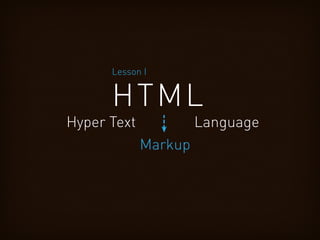 CSS for designers - Lesson 1 - HTML | PPT