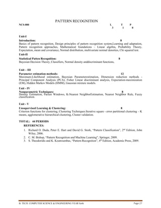 CSE Syllabus - Dr. APJ Abdul Kalam Technical University, Uttar Pradesh | PDF