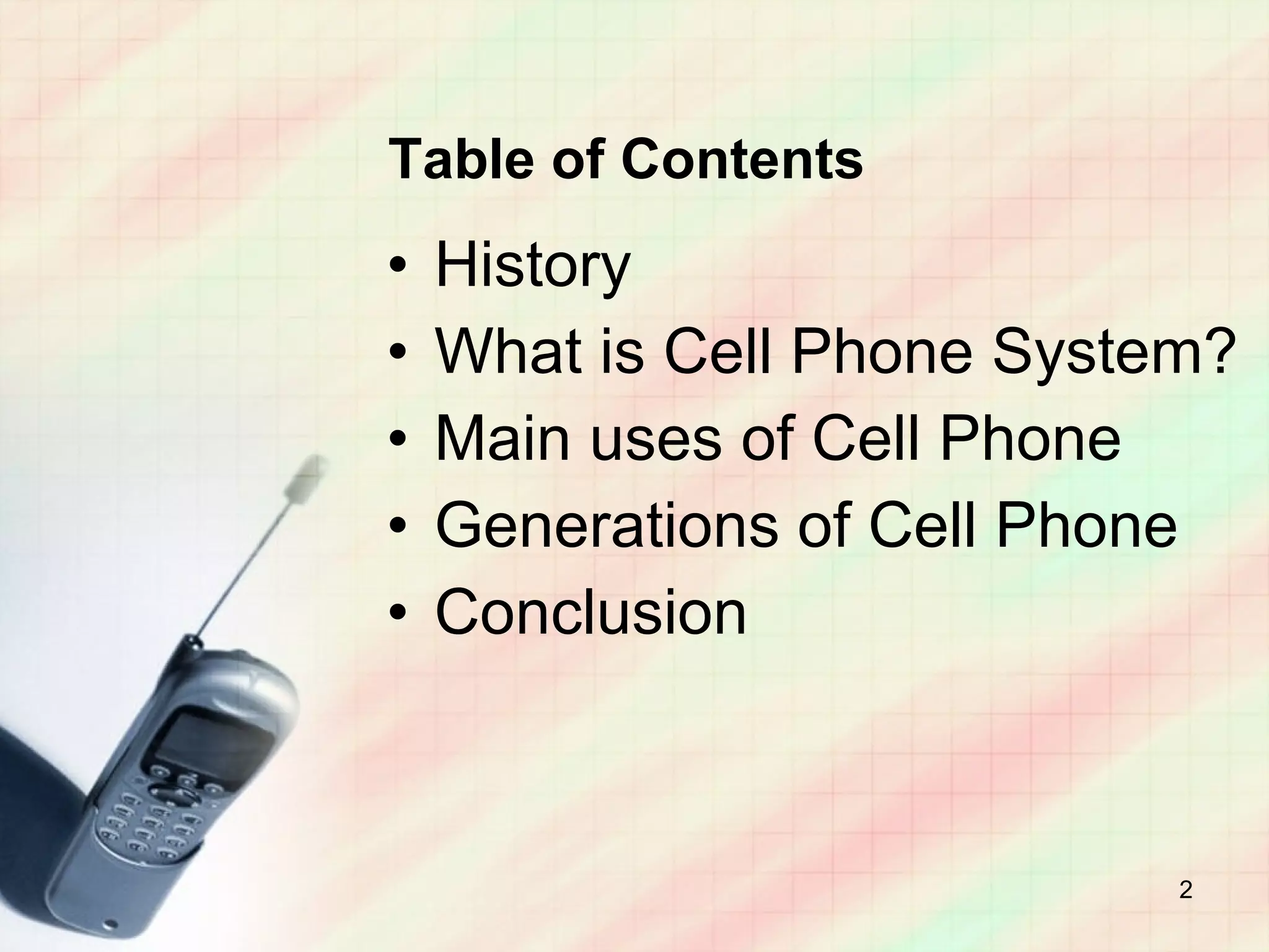 Cell Phone System Technologies | PPT