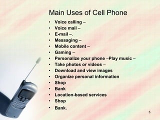 Cell Phone System Technologies | PPT