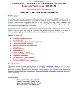 CST 2014 | PDF