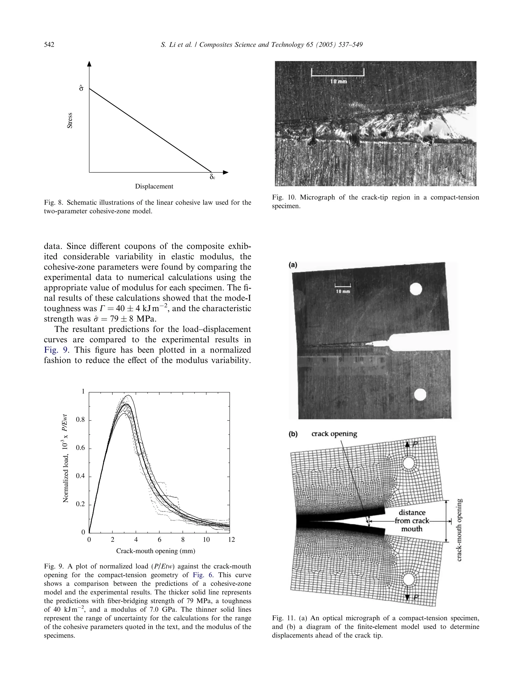 Use of a cohesive-zone model to analyze the fracture of a fiber ...