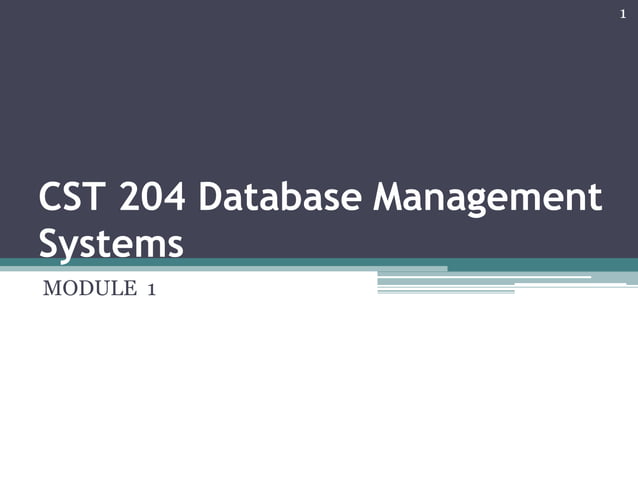 CST204 DBMSMODULE1 PPT (1).pptx | Databases | Computer Software and Applications
