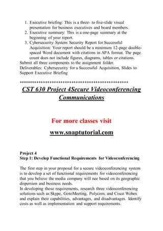 CST 630 Effective Communication - snaptutorial.com