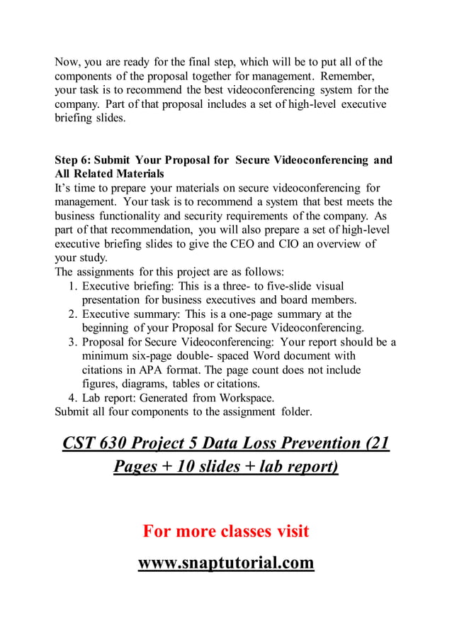 CST 630 Effective Communication - snaptutorial.com