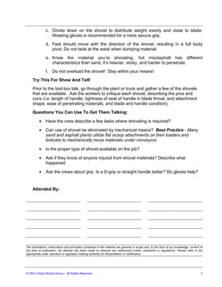 Construction Safety Talks - 82 | PDF