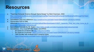 Game Design as an Intro to Computer Science: CSTA 2014 | PPTX