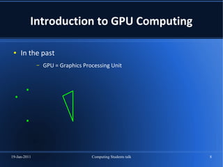 CSTalks - GPGPU - 19 Jan | PPT