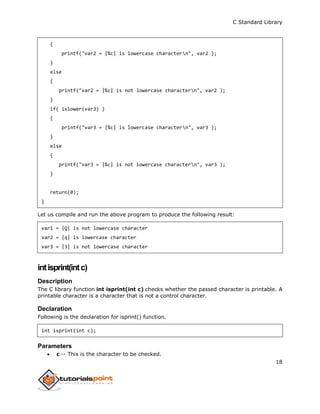 C standard library_tutorial | PDF