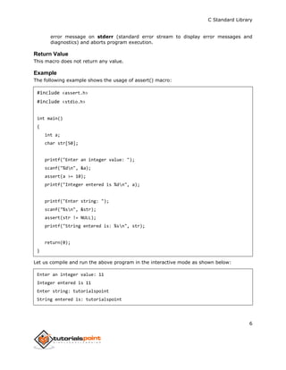 C standard library_tutorial | PDF
