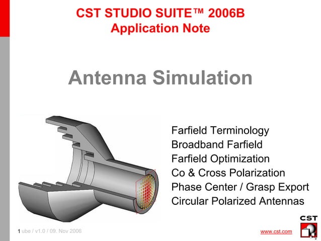 CST_ANTENNA-CST STUDIO SUITE™ 2006B.pdf | Physics | Science