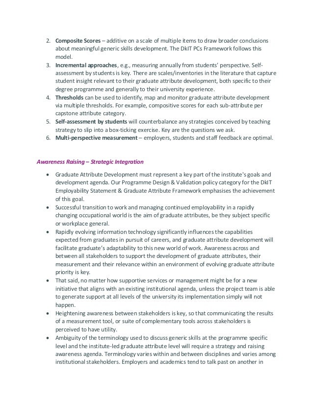 Measuring Graduate Attributes - Lit Review for Tracker | PDF