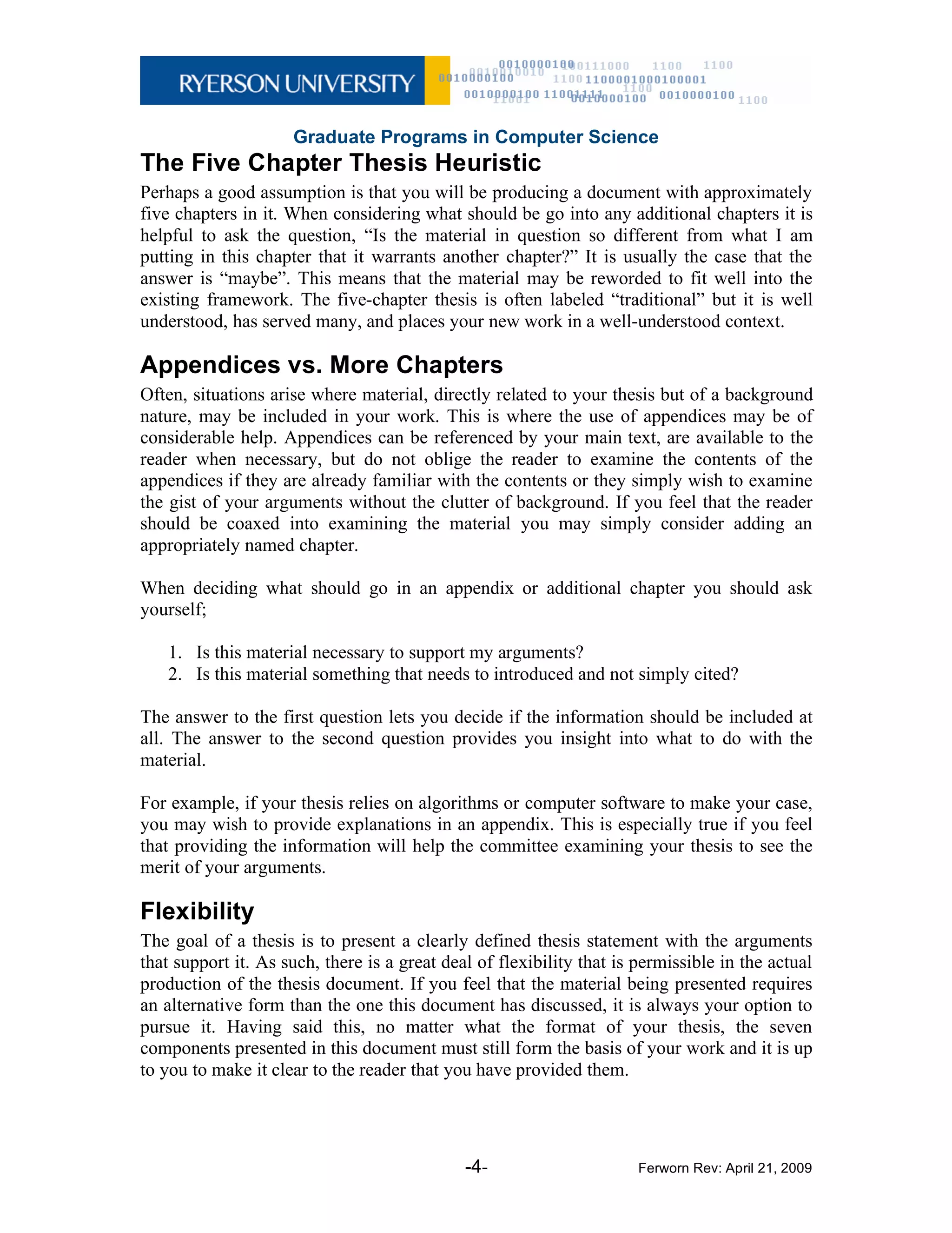 Cs thesis guide | PDF