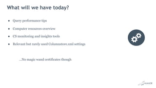 Performance Tuning Columnstore Pdf