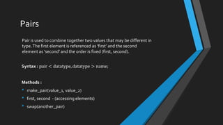 C++ STL | PPTX | Programming Languages | Computing
