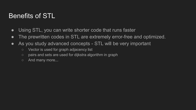 C++ STL (quickest way to learn, even for absolute beginners).pptx
