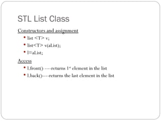 C++ STL standard template librairy in OOPs.ppt