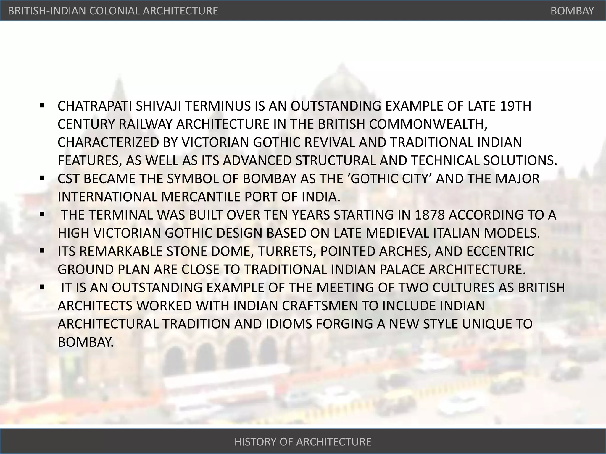 VICTORIA TERMINUS, Chhatrapati Shivaji Terminus, Mumbai | PPTX