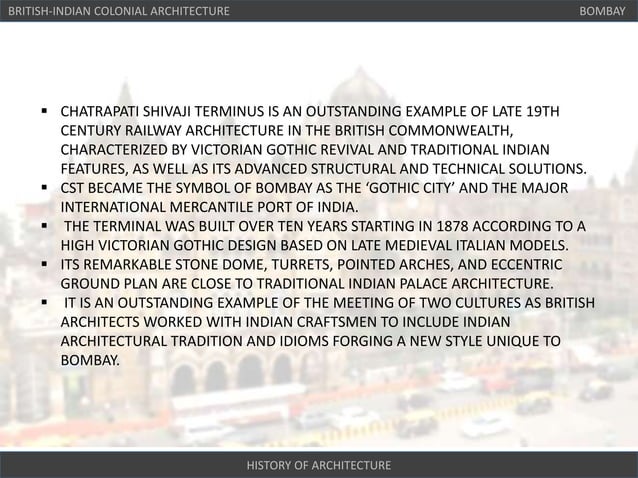 VICTORIA TERMINUS, Chhatrapati Shivaji Terminus, Mumbai | PPTX