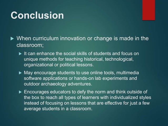 Curriculum Change and Innovation | PPTX