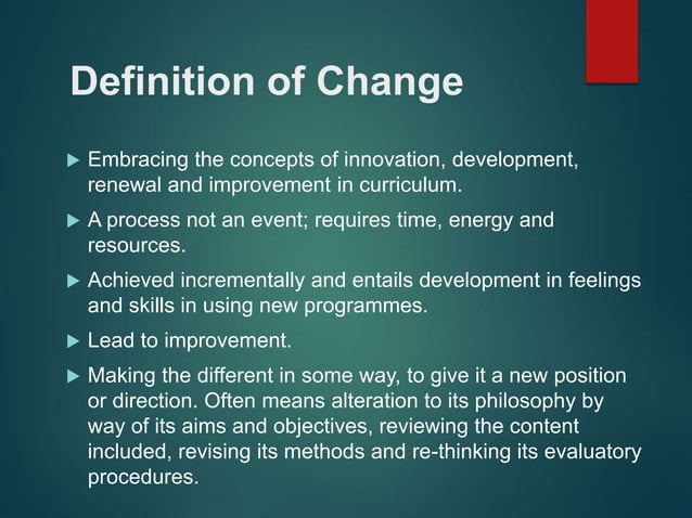 Curriculum Change and Innovation | PPTX