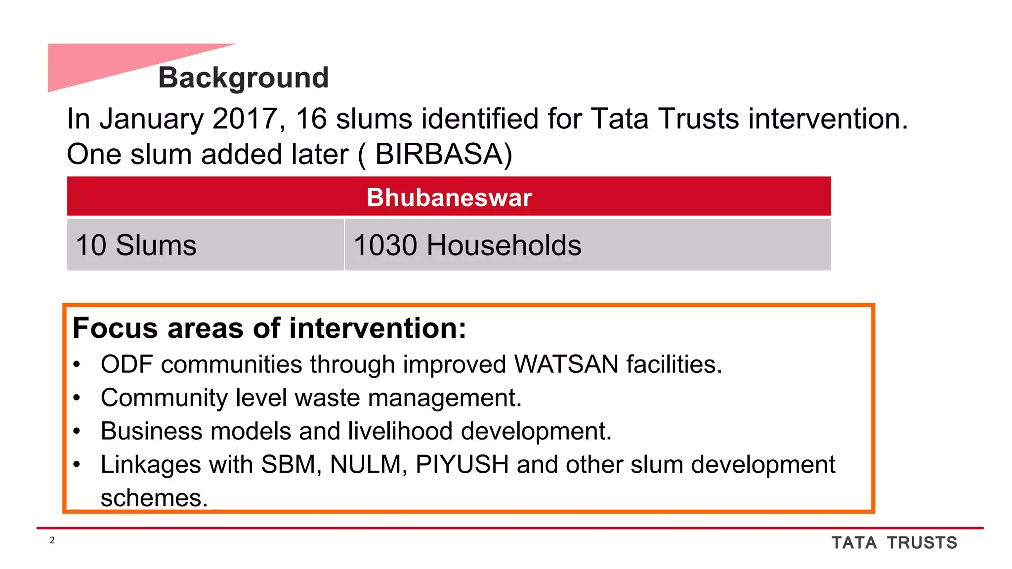 1st Cluster Septic Tank in BBSR Urban Sanitation | PPT