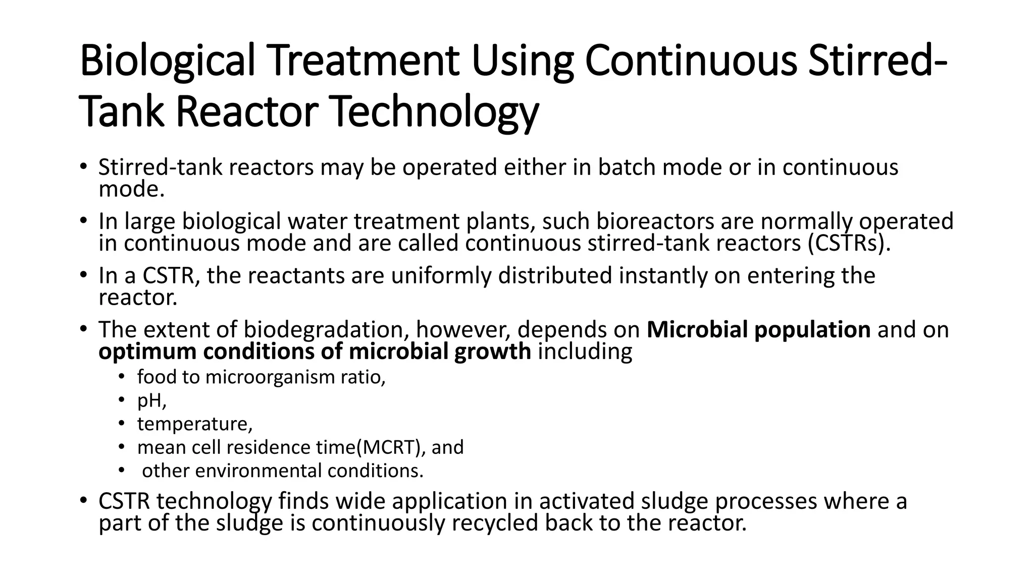 CSTR in wastewater treatment.pptx