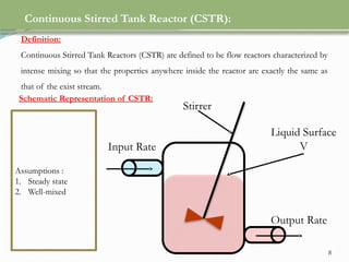 Reactor Continuous stirred tank reactor CSTR | PPTX