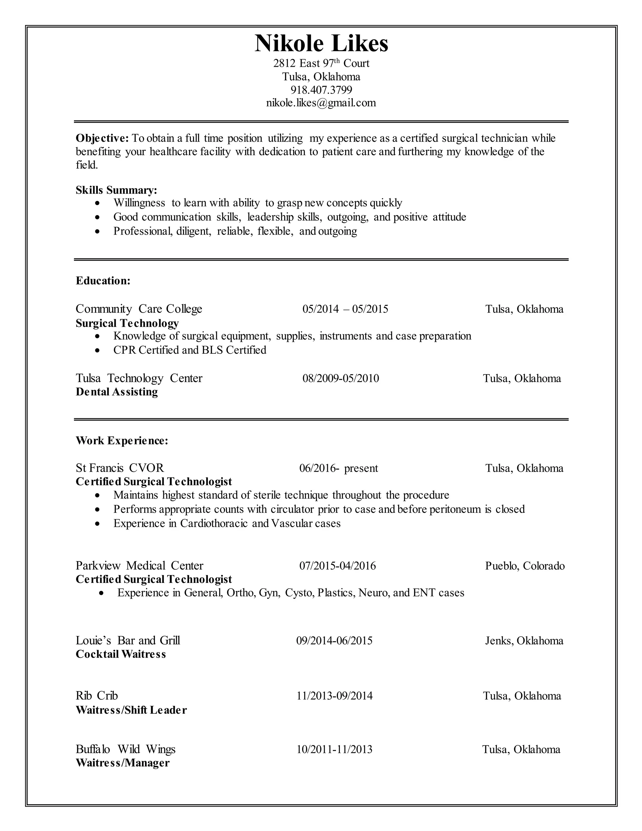 CST Resume | DOCX