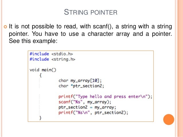C string