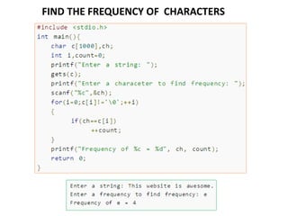 string in C | PPTX | Programming Languages | Computing