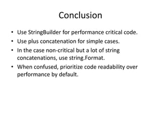 C# string concatenations in unity (Updated 2014/7/11) | PPT