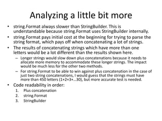 C# string concatenations in unity (Updated 2014/7/11) | PPT